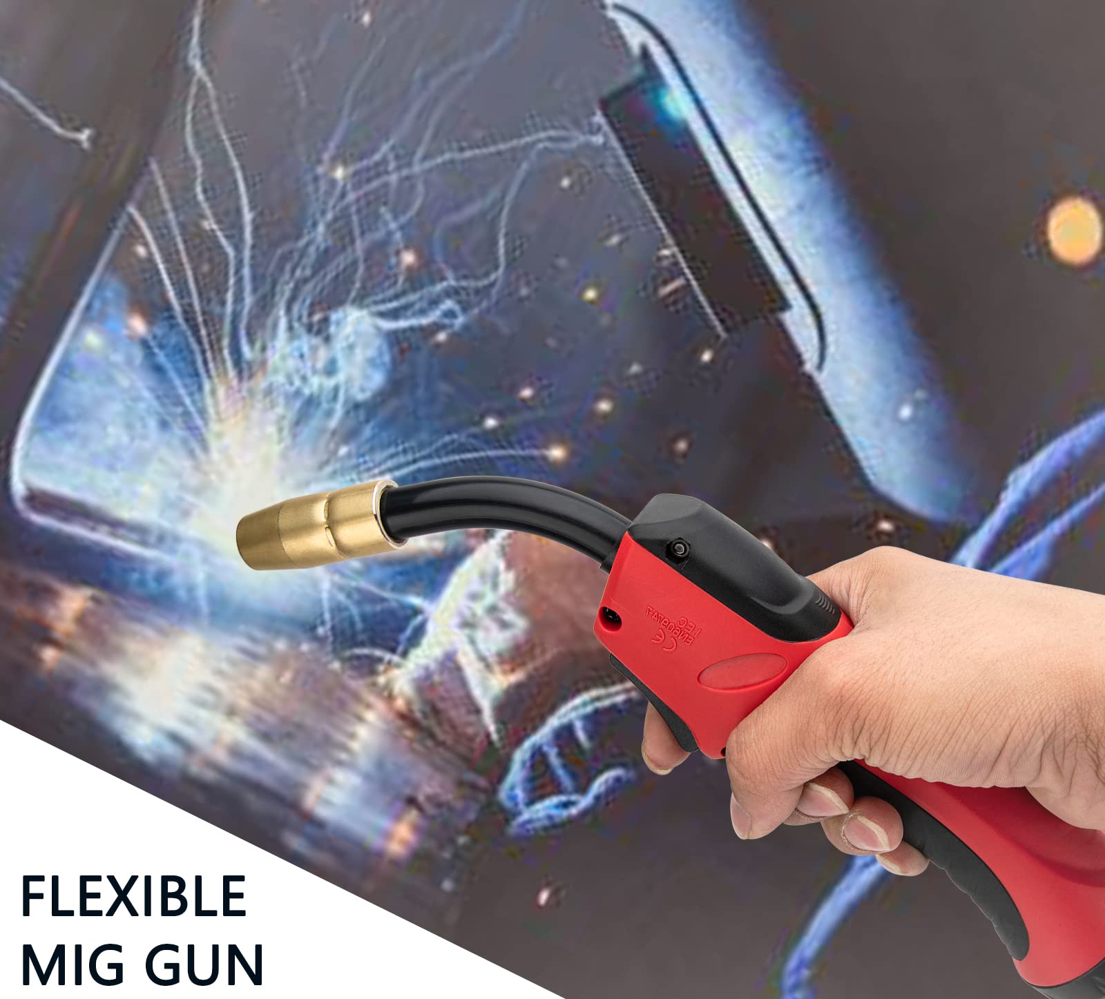 MIG Welding Gun Torch Stinger, Flexible MIG Gun 100A 10ft Compatible with Miller M-100 M-10#248282 - Mig Welder Stinger