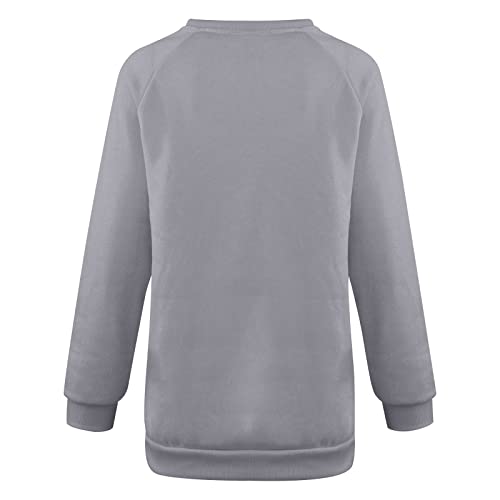 Long Sleeve Shirts for Women Fall Top Loose Crewneck Pullover Long Sleeve Sweater Temperament Shirts Sweatshirt