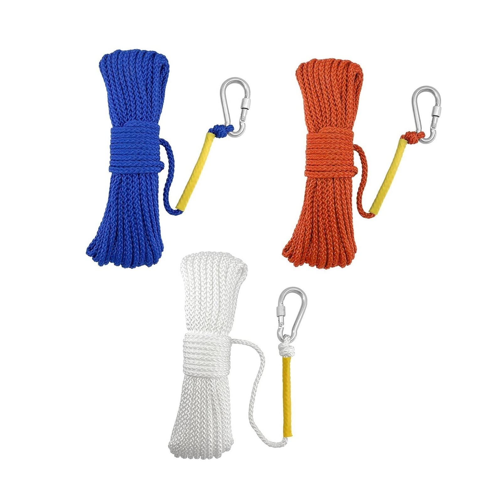 MEFESE Fishing Nylon Rope, with Spring Hook for Magnet Fishing Crafting Boat Anchor