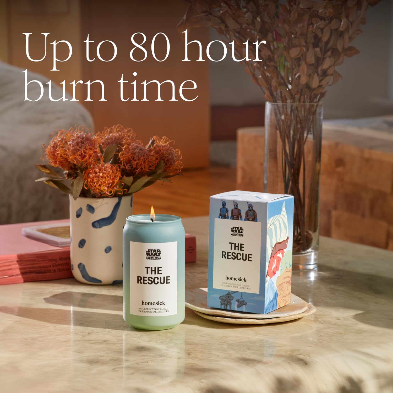 Homesick Premium Scented Candle, Australia - Scents of Eucalyptus, Chocolate, Rose, 13.75 oz, 60-80 Hour Burn, Natural Soy Blend Candle Home Decor, Relaxing Aromatherapy Candle