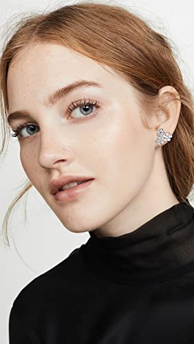 Jennifer Behr Women's Violet Stud Earring, Crystal, Clear, Silver, One Size