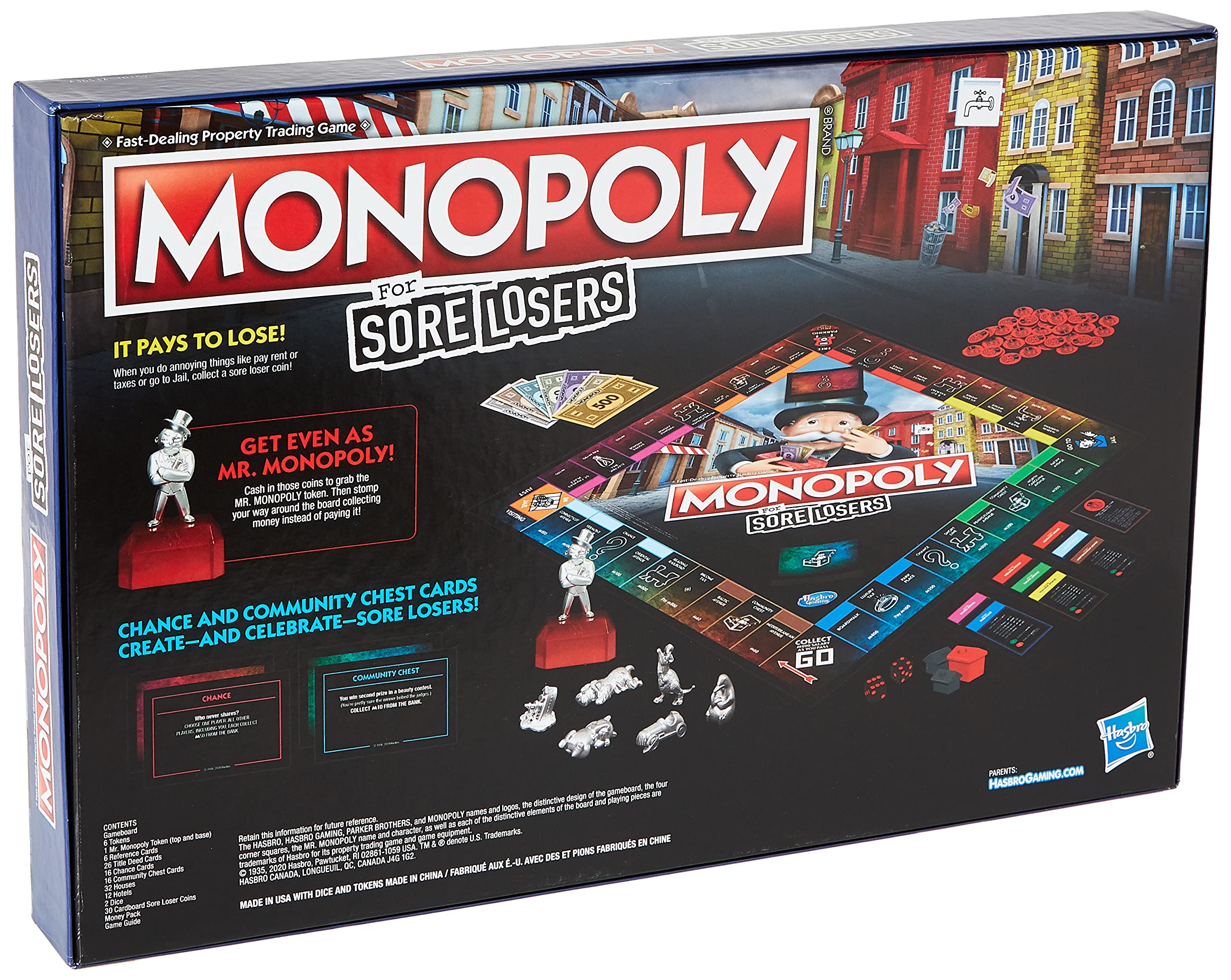 Hasbro Gaming Monopoly for Sore Losers Board Game for Ages 8 and Up, The Game Where it Pays to Lose