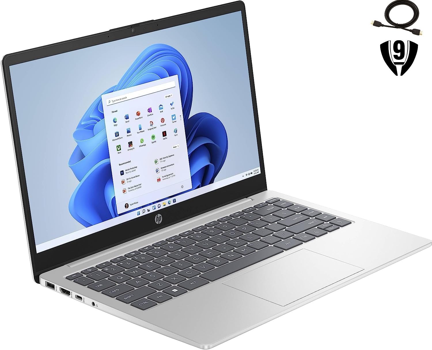 HP 2023 14 inch FHD Laptop, Anti-Glare IPS Display, 13th Gen Intel i7-1355U Processor, 12GB RAM 1TB PCIe SSD, Backlit Keyboard, True Vision HD Webcam, WiFi 6, Bluetooth, Windows 11 Home, Silver