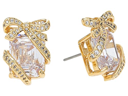 Kate Spade New York Pavé Present Studs Earrings Clear/Gold One Size