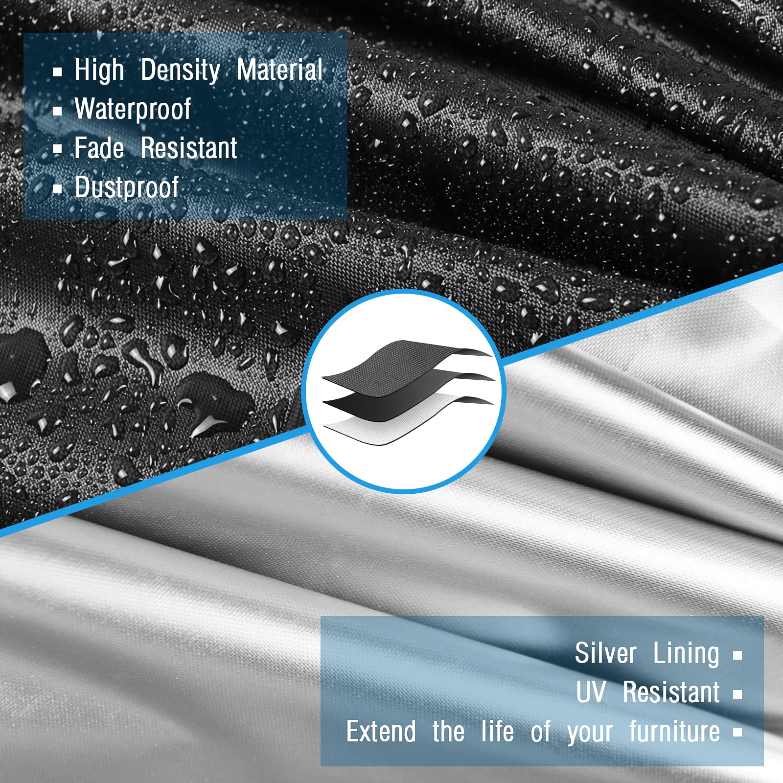 Kingling Elliptical Cover, Elliptical Exercise Machine Cover for 430/470/V-950X Elliptical Trainer Waterproof & Dustproof Protective Cover - 71''L x 29''W x 65'' H