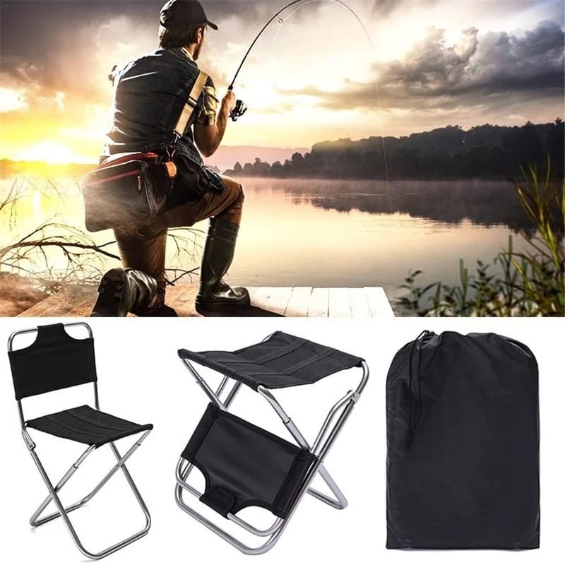 LMMDDP Outdoor Aluminum Alloy Portable Folding Fishing Chair Picnic Camping Stool