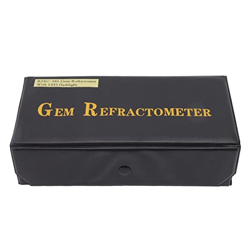Professional Gemstones Refractometer, High Accuracy Clear Display Gemstones Refractometer Kit with Refractive Oil for Home for Jewelry Store