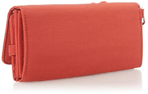 Kipling Womens Women's Rubi Wallet, Compact, Snap Closure, Removable Strap, Nylon Wallet, Red Rust T, 7.5 L x 3.75 H 1.5 D US