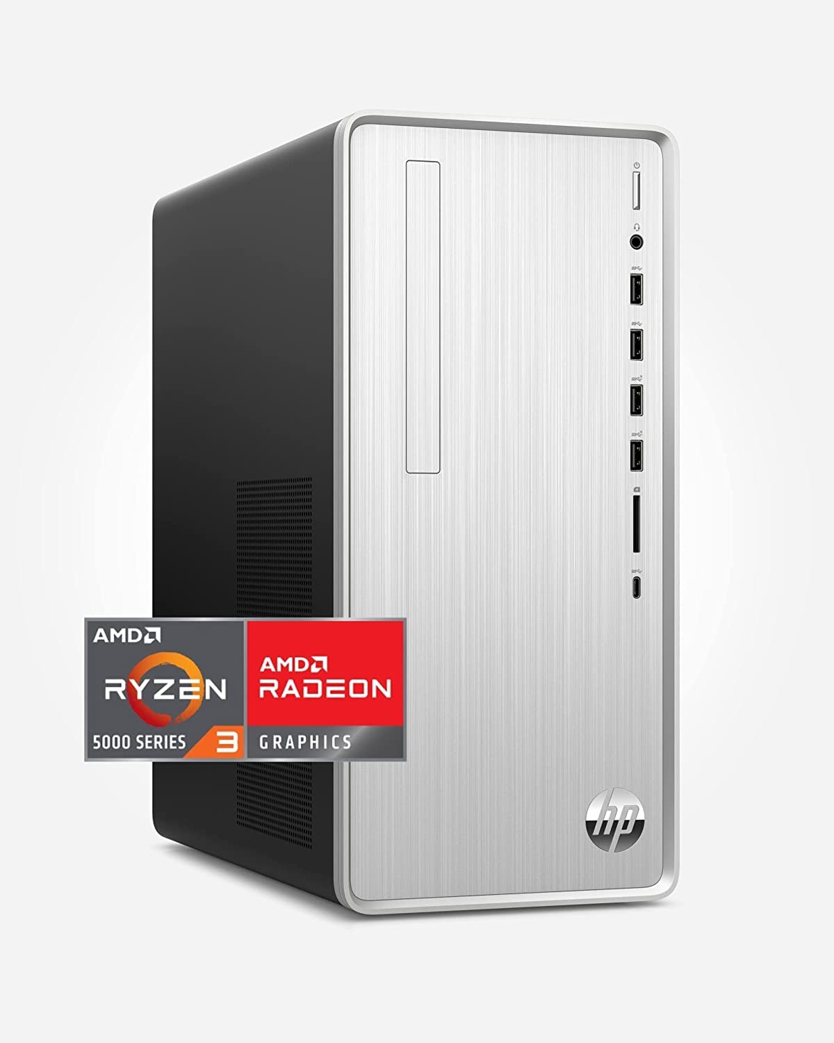 HP 2023 Newest Desktop, AMD Ryzen 3 5300G Processor(4-core), 8GB RAM, 256GB SSD, 1TB HDD, AMD Radeon Graphics, 9 USB Ports, Wi-Fi & Bluetooth, Wired Keyboard and Mouse Combo, Windows 11 Home