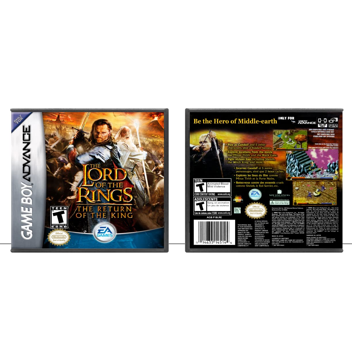 Lord of the Rings,The: The Return of the King | (GBA) Game Boy Advance - Game Case Only - No Game