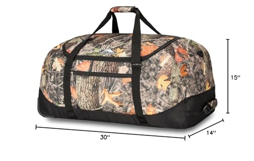 High Sierra Wheel-N-Go Duffel Bag, Woodland Shadow/Black, 30-Inch