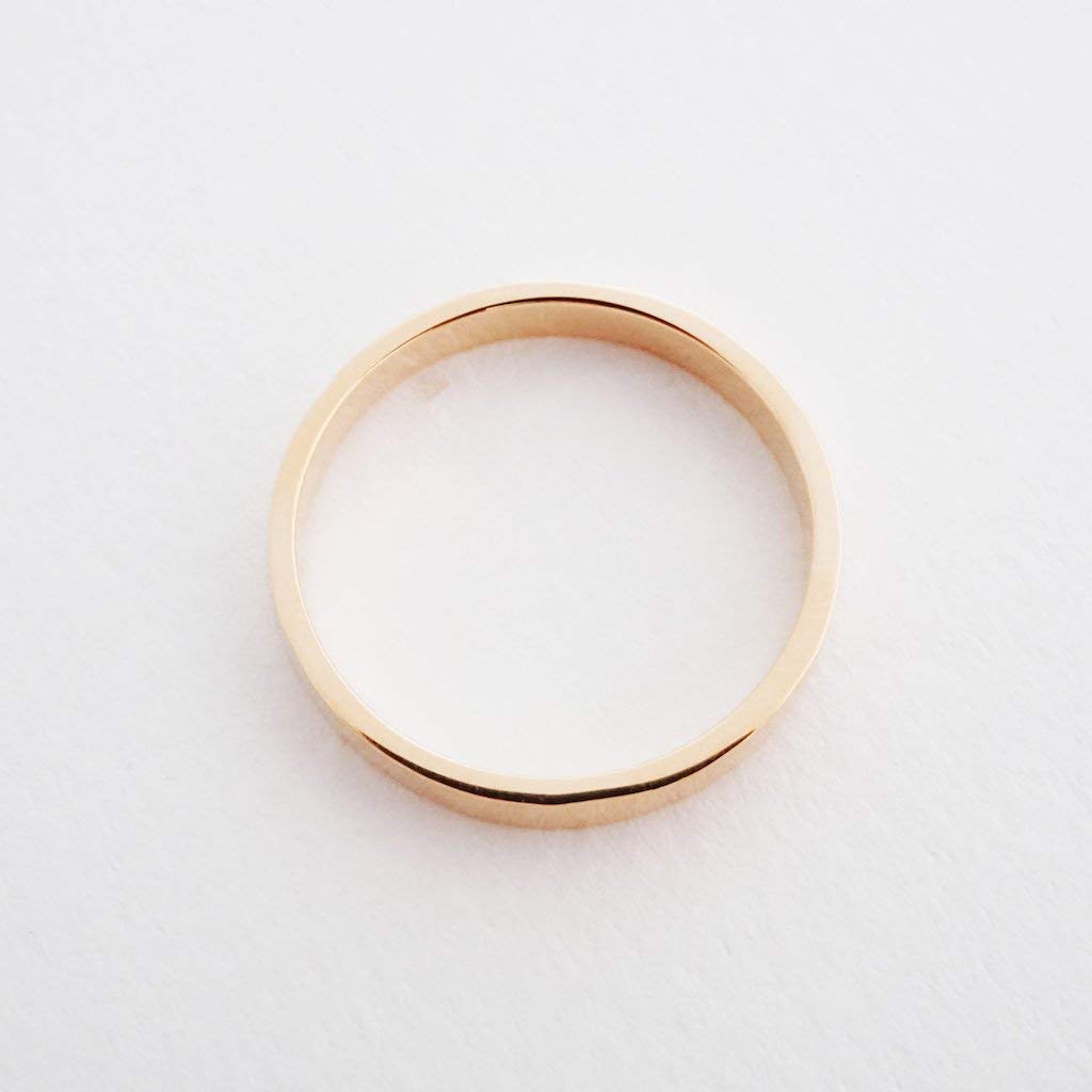 Honeycat Hammered Boyfriend Ring Rose Gold 7
