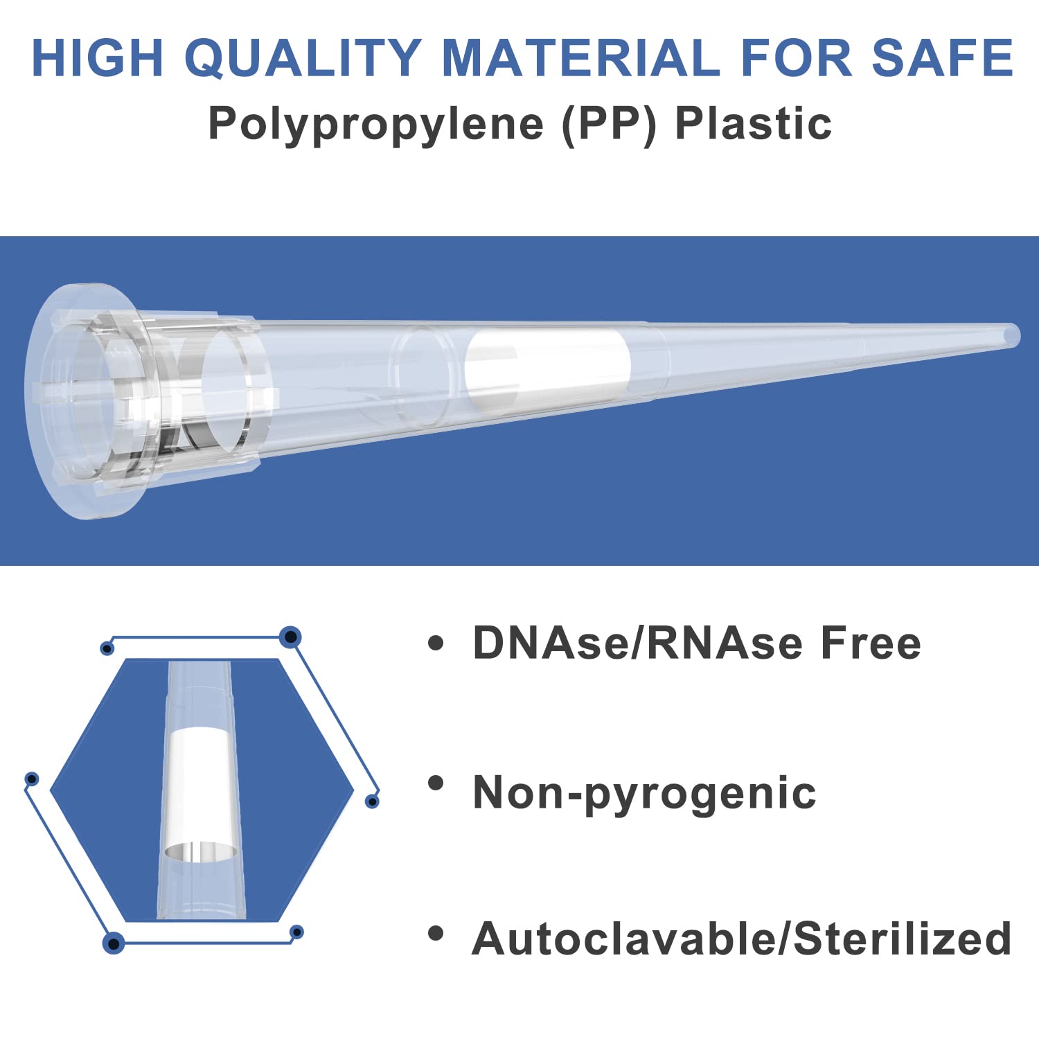 ONiLAB Scientific Universal 10ul Pipettor Tips Lab Transparent Liquid Pipettor Tips with Box Non-pyrogenic DNAse/RNAse Free Autoclavable 1 Rack 96 Tips (10ul, 96)