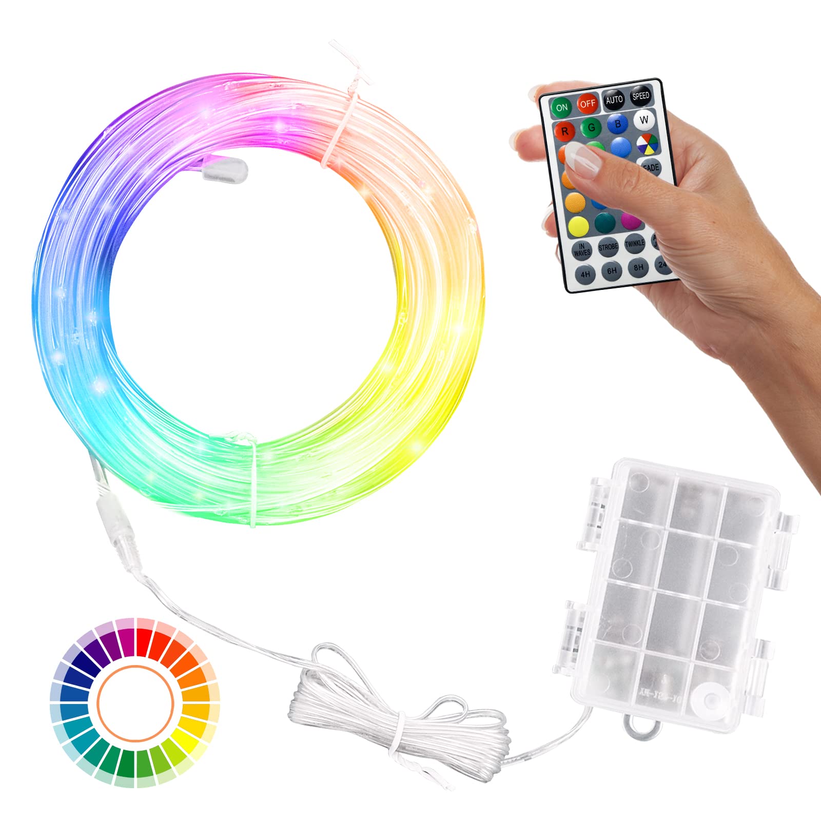 KEVTVEK Badminton Net Light, 33ft LED Volleyball Net Outdoor String Lights with Remote, 17 Colors 7 Modes Waterproof Decorative Lights for Backyard Badminton Volleyball Game at Night(Net not Include)