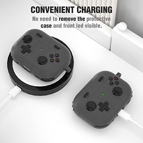 Valkit Compatible with Airpods Pro 2nd/1st Generation Case, Game Player Design Airpods Pro 2 Case 2022/2023 with Keychain for Men Women Soft Silicone Protective Cover Skin for Airpods Pro 2nd/1st Gen