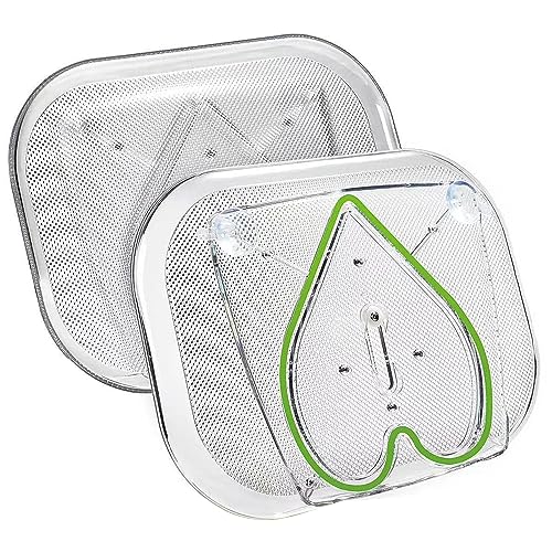 JforSJizT 2pcs Square Lazy Susan for Turntable Organizer for Refrigerator,Pantry Organizer,Kitchen Organizer,Fridge Organizer,Bathroom Tray,Makeup Vanity Countertop,Spice Rack(15.67 x11.73 x1.26)
