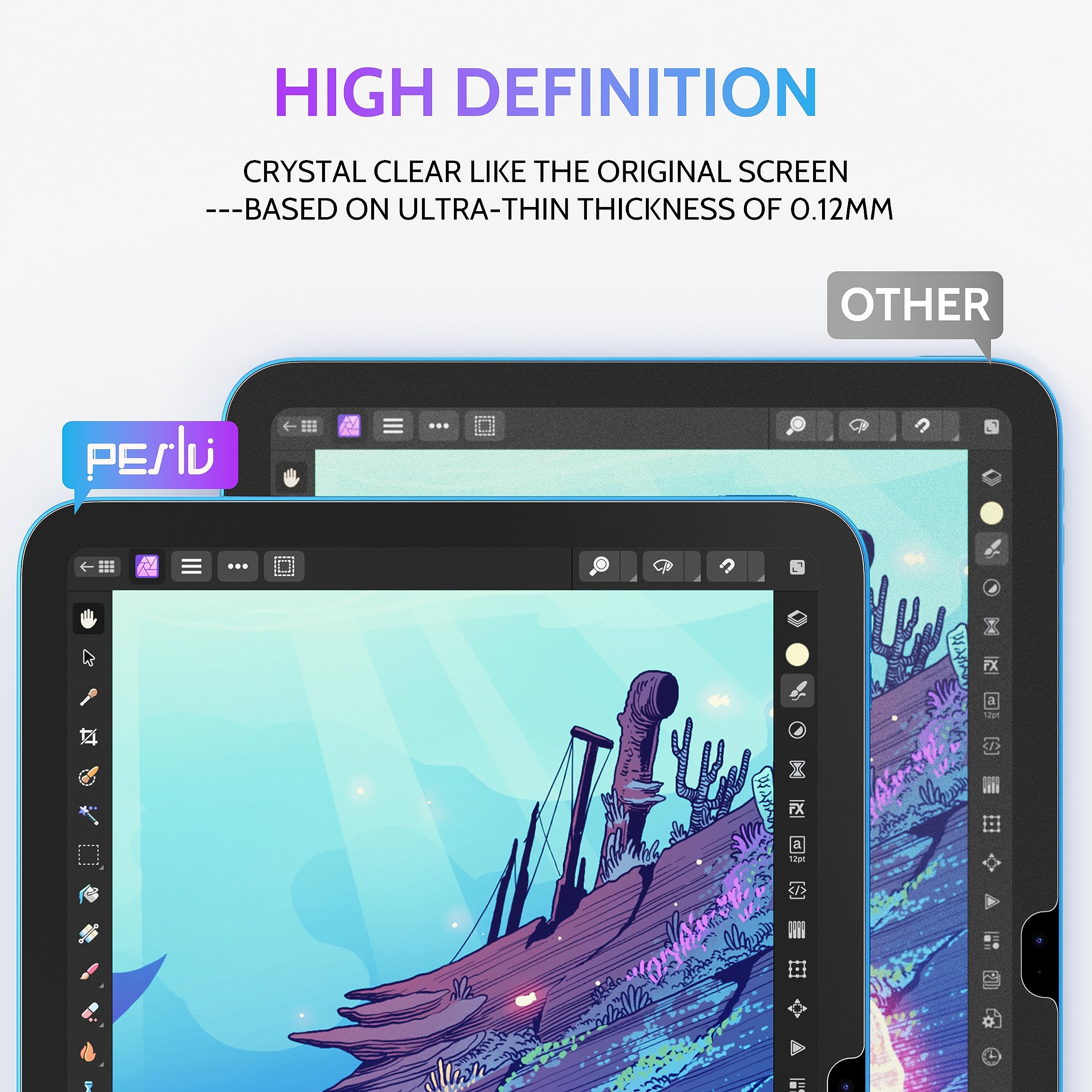 Peslv 2 Pack Anti Blue Light Paper Film for iPad 10th Gen 2022 (10.9 Inch), Drawing & Writing Feel Like on Paper, Matte Anti Glare PET Screen Protector, BlueLight Filter Eye Protection Cover