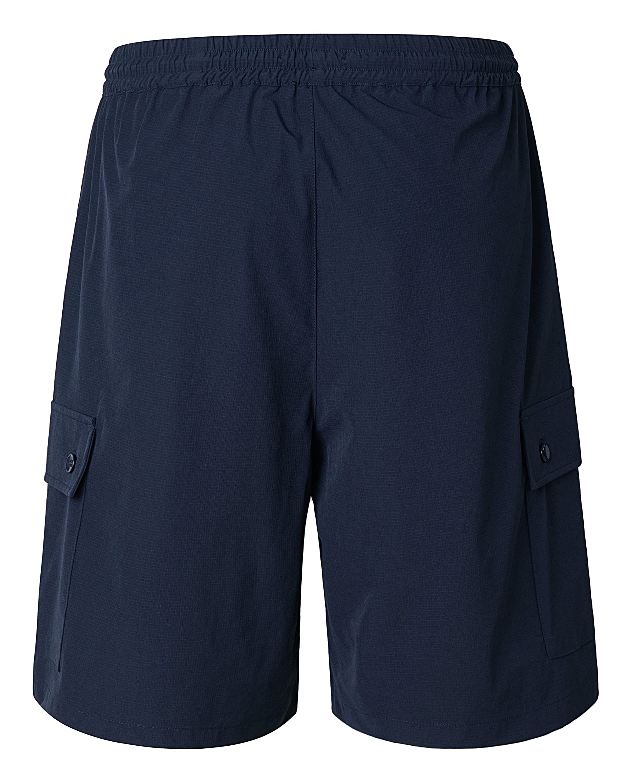 LE VONFORT Mens Water Resistant Elastic Waist Cargo Hiking Shorts Quick Dry Stretch Tactical Shorts with Pockets Navy XX-Large