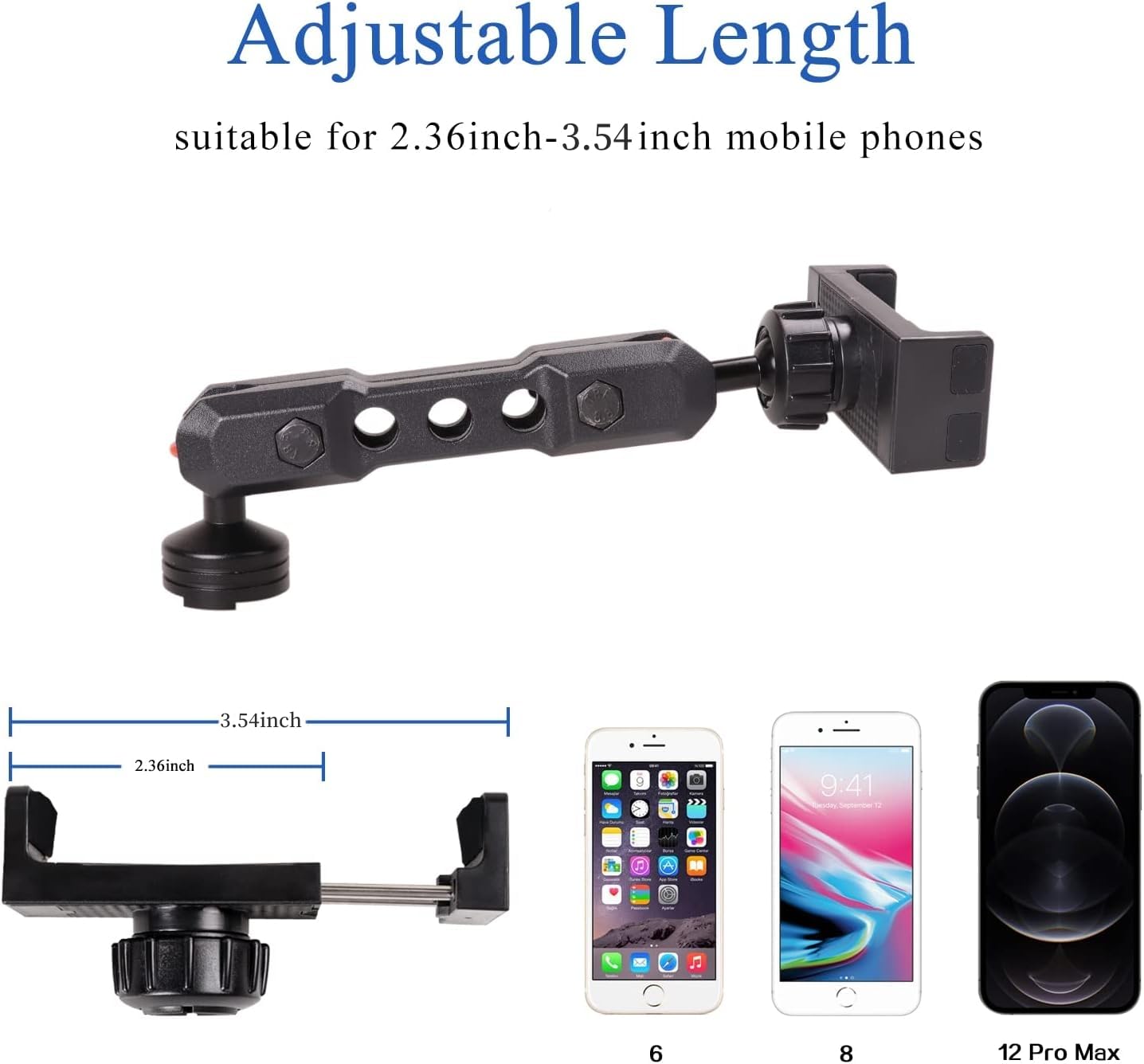 JHD-TOGO for Bronco Dash Phone Holder, Phone Mount for Ford Bronco 2021 2022 2023 2024 2/4 Door Accessories,360°Adjustable Phone Mount Interior Accessories