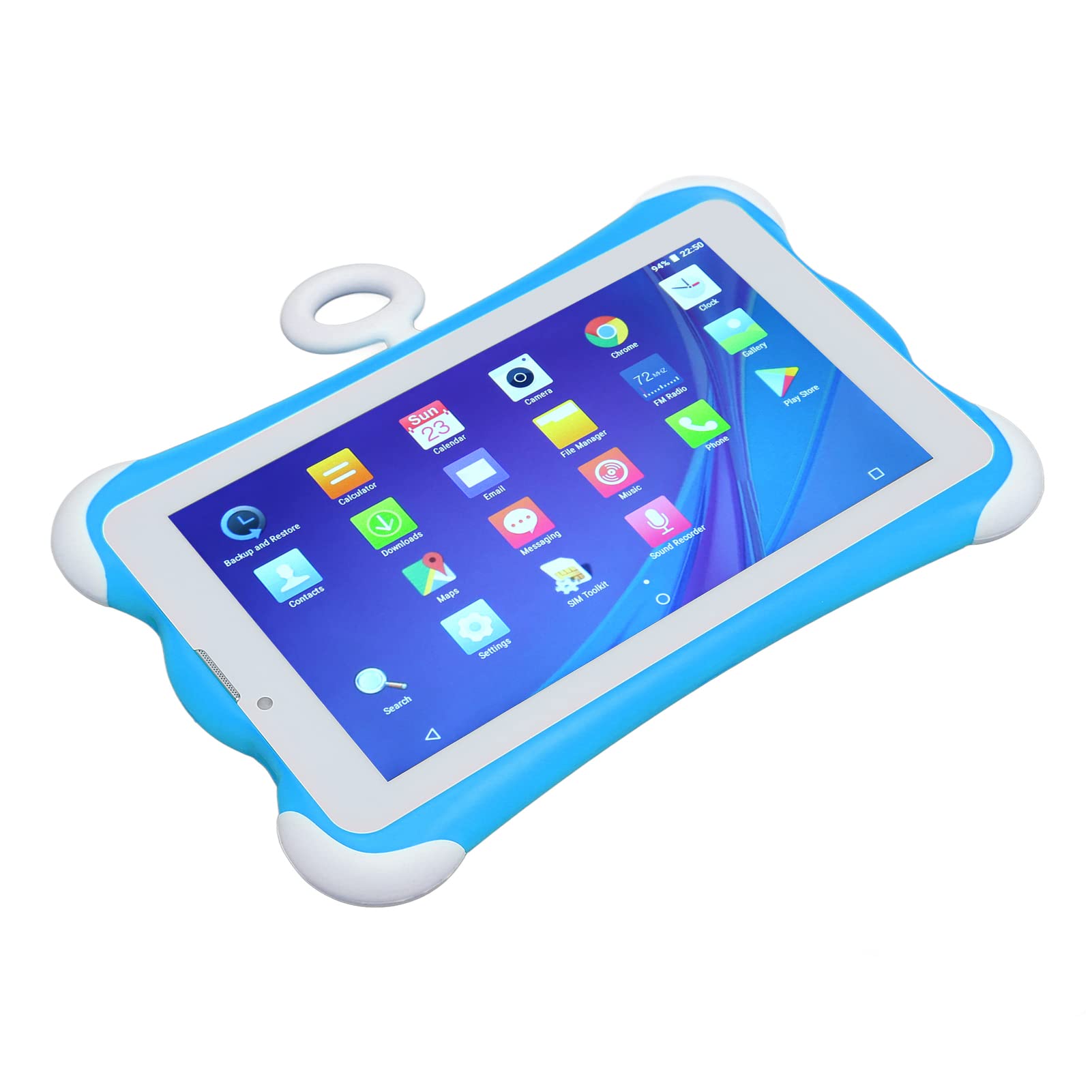 Haofy Toddler 7 Inch Tablet Blue Kids Tablet 3GB RAM 32GB ROM Animation Multifunction MTK6582 CPU Processor 3 Card Slots for Games (US Plug)