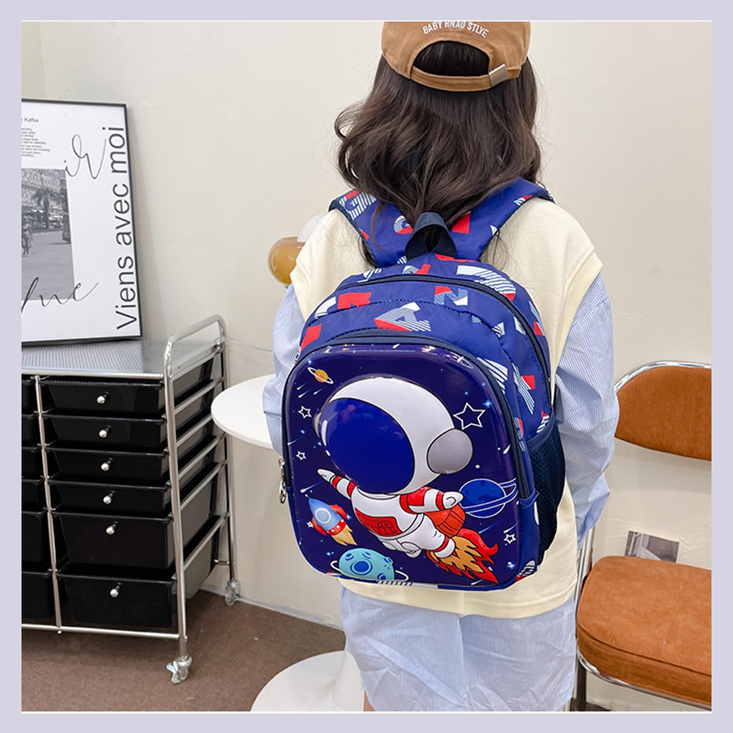 JBin Rich Little Kids Toddler Space Backpack,Cute Preschool Backpack for Boys and Girls 1-4 Years Old