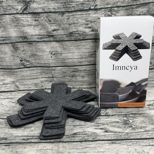 Imncya Set of 20 Pot and Pan Protectors, 5 Different Size Grey Felt Pot and Pan Separators Pad, Anti-Slip Pan Dividers Pads for Stacking and Protecting Cookware Avoid Scratching
