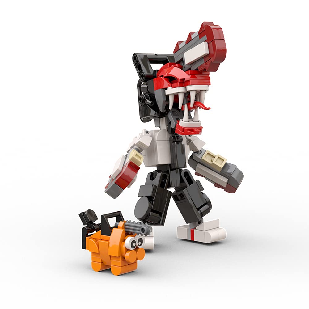 MOOXI-MOC Anime Chainsaw Mini Man Building Set,Creative Action Figure Building Block Model Toy Kit,Made for Anime Fans(239pcs)