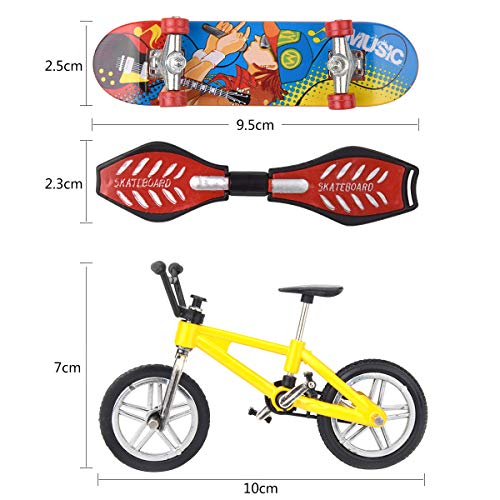 Hotusi Mini Finger Sports Skateboards/Bikes/Swing Boards for Party Favors Educational Finger Toy