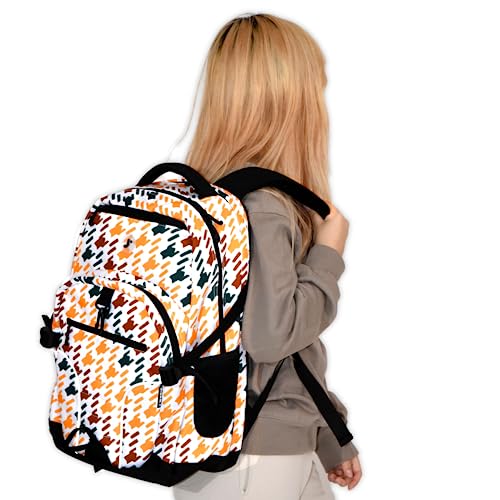 J World New York Atom Multi-Compartment Laptop Backpack, Black, 18.5 X 13 X 7.5 (H X W X D)