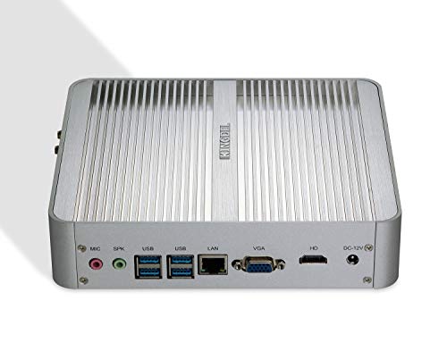 KINGDEL Fanless Mini PC, Powerful Mini Desktop Computer, Intel i5 8th Gen. 4 Cores CPU, 16GB DDR4 RAM, 250GB SSD, 4096x2304, HD Port, LAN, VGA, 4xUSB 3.0, W-11 Pro