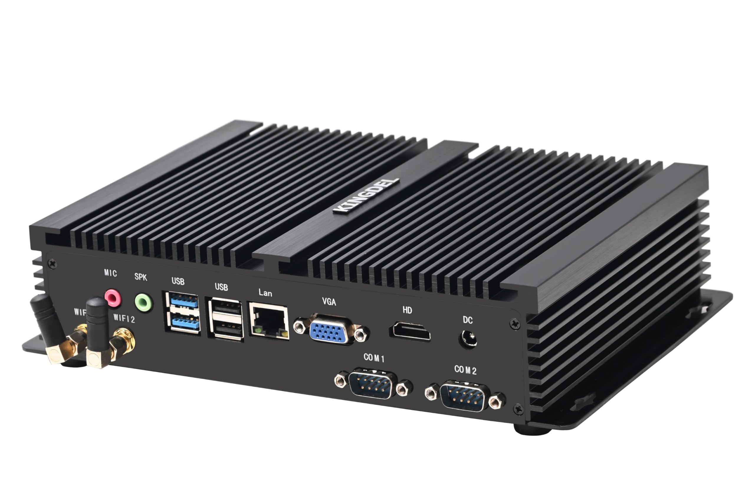 KINGDEL Powerful Fanless Mini PC with Intel i7 12th Gen. 10 Cores 4.7Ghz CPU, 16GB RAM, 1TB NVMe SSD, Wi-Fi 6E + BT 5.2, 4K: 4096 x 2304, HD Port, Gigabit Ethernet, W-11 Pro