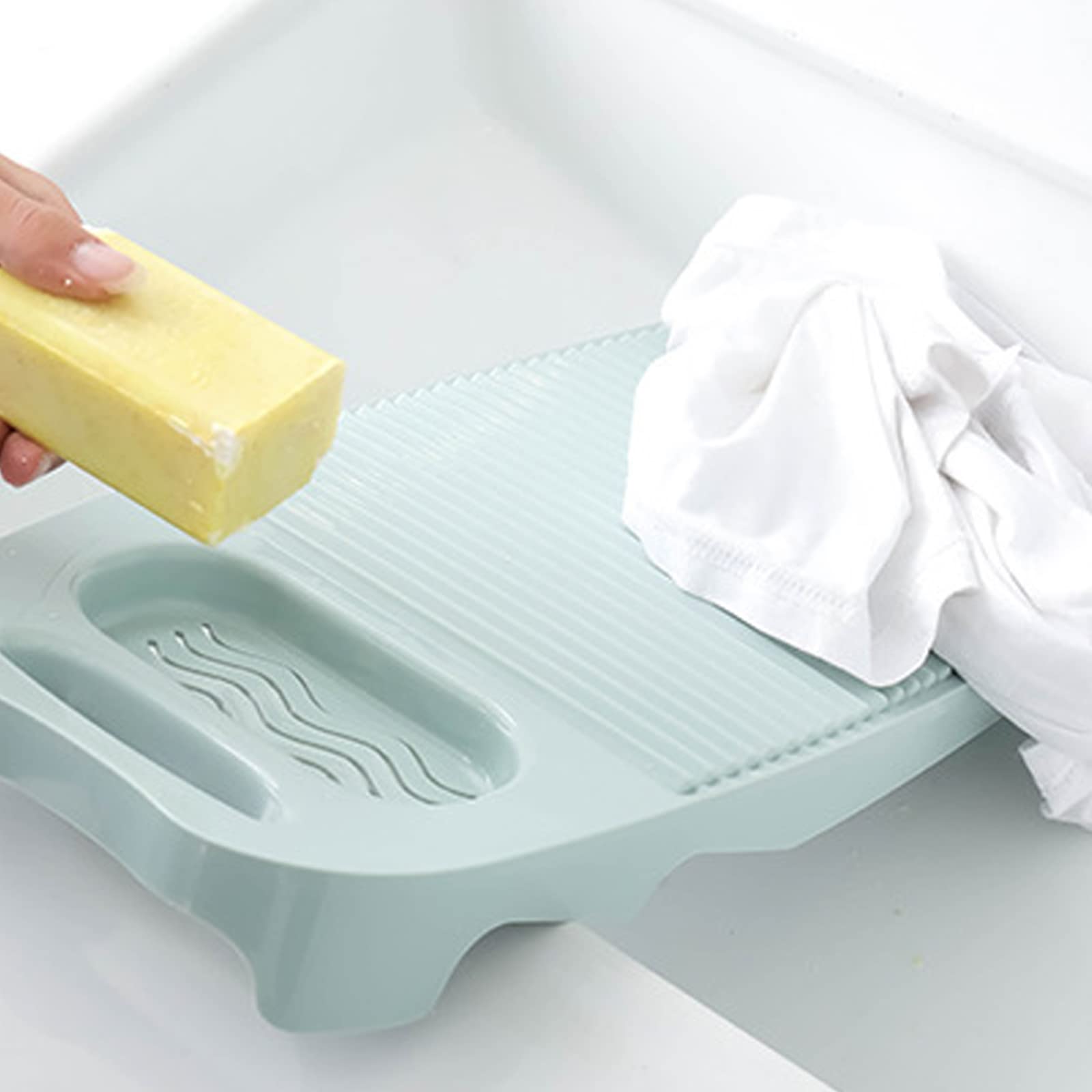 Khakho Plastic Mini Washboard Rectangle Washing Clothes Board Hand Washing Clothes and Small Delicate Articles