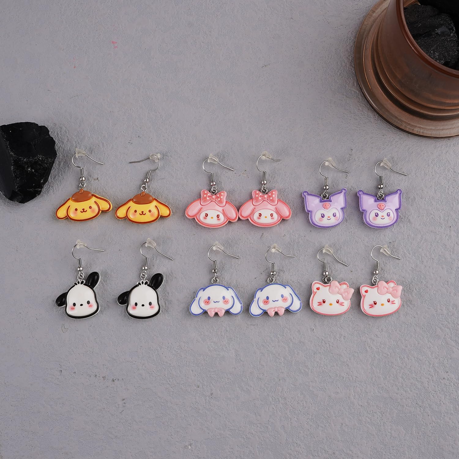 Kitty Earring Kitty Earring Jewelry 4-6 pcs Kitty Charm Pendant Earring Kitty Jewelry for Women (earring-01)