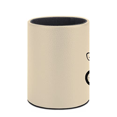 Got Dirt Bike Motorcross Racing Pen Holder PU Leather Pencil Cup Cute Desk Organizer Makeup Brush Box for Home Office
