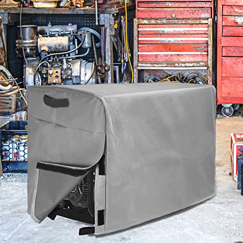 Jorohiker Generator Cover Waterproof 32 x 24 x 24 inch, Heavy Duty Thicken 600D Polyester Universal Generator Cover for Portable Generators 7000-10000 Watt, Gray