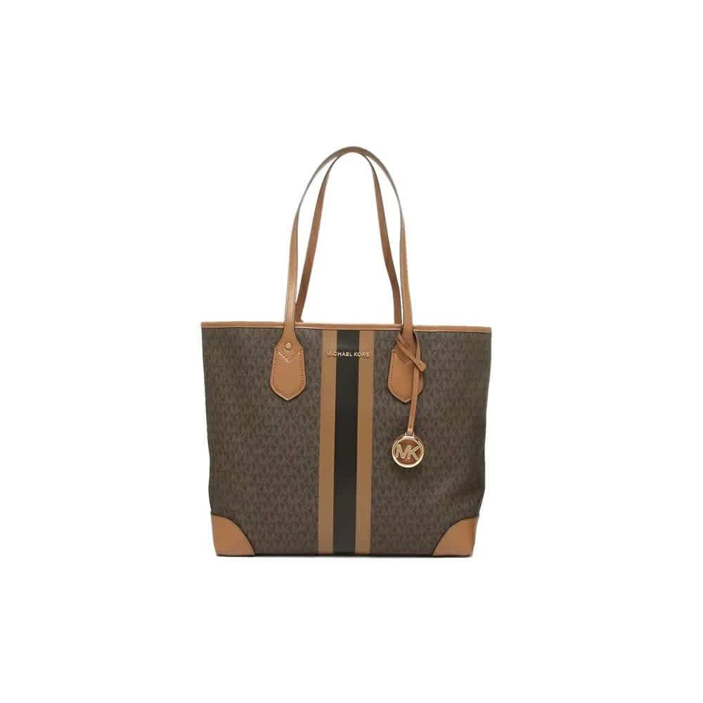 Michael Kors Eva Large Tote Optic White/Black One Size