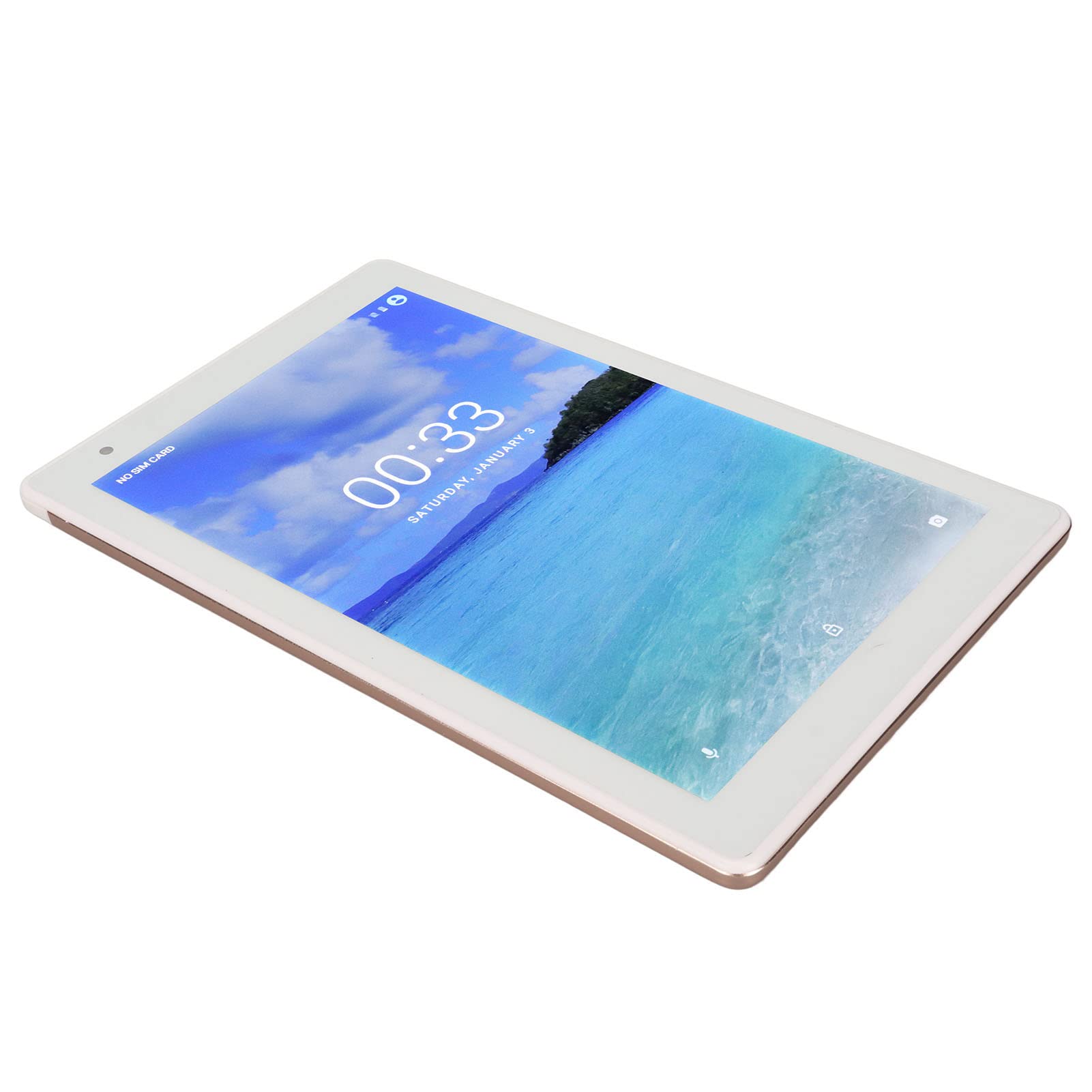 Honio Calling Tablet, HD Tablet 4GB RAM 64GB ROM Dual Camera 2.4G 5G WiFi 100‑240V Gold 10 (US Plug)
