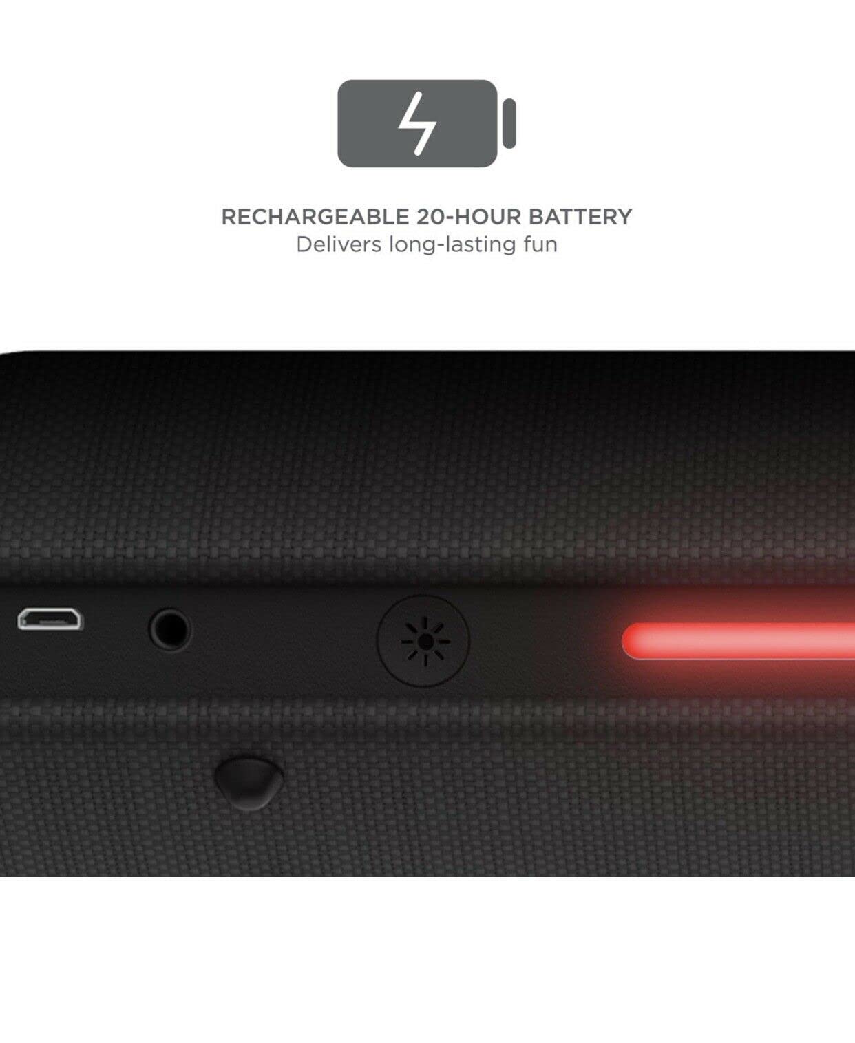 Ion Audio Meeting Mate Rechargeable Portable Speaker with Built-in Microphone for Home & Office, High Power Sound System, Easy-Touch Control, 15-Hour rechargeable battery (Renewed)