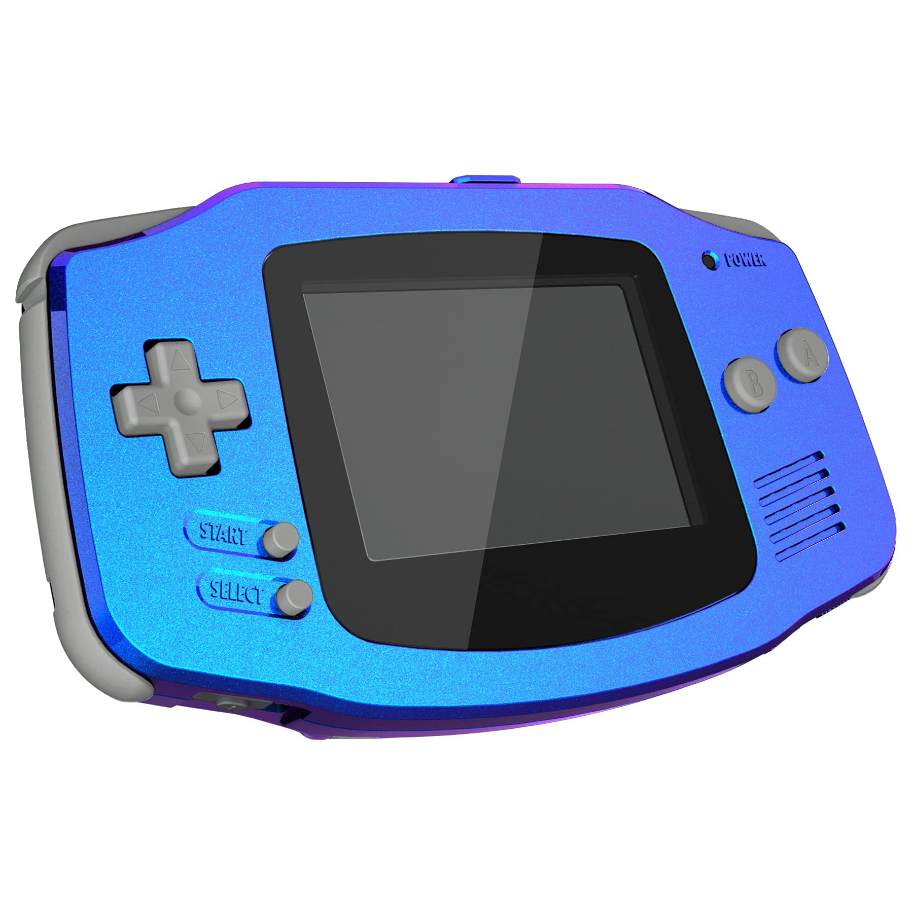 IPS Ready Upgraded eXtremeRate Chameleon Purple Blue Replacement Shell Full Housing Cover Buttons for Gameboy Advance GBA - Compatible with Both IPS & Standard LCD - Console & IPS Screen NOT Included
