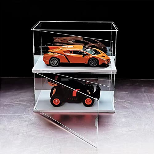 Openable Clear Acrylic Display Case Box ,Versatile Collectibles Display Dustproof Showcase with Thickening Base,for Display Action Figures Home Storage Organizing Toys (6x4x4 inch/15x10x10cm)