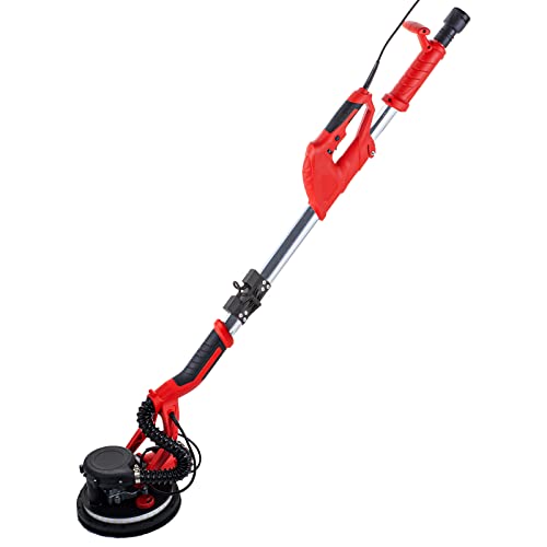 Mophorn Drywall Sander 850W, Electric Drywall Sander, Variable Speed 800-1750 RPM, Foldable Sheetrock Sander, with Telescope Handle, Electric Sander, with LED Strip Light and Vacuum Bag, Wall Sander