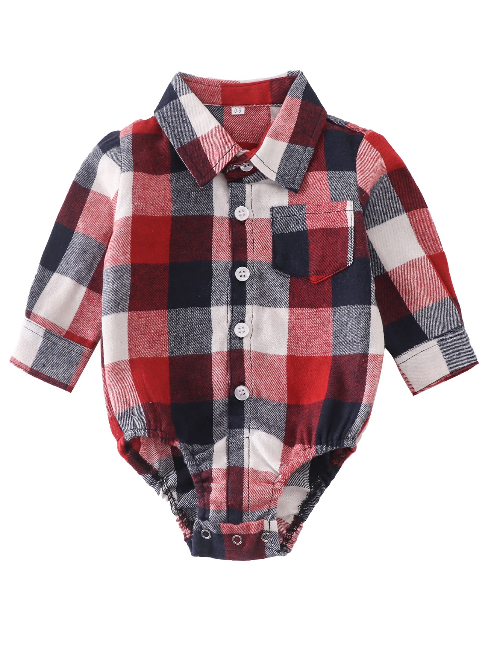 Newborn Boy Outfits Baby Flannel Collared Christmas Buffalo Plaid Baby Boy Button Up Shirt Long Sleeve s Boy