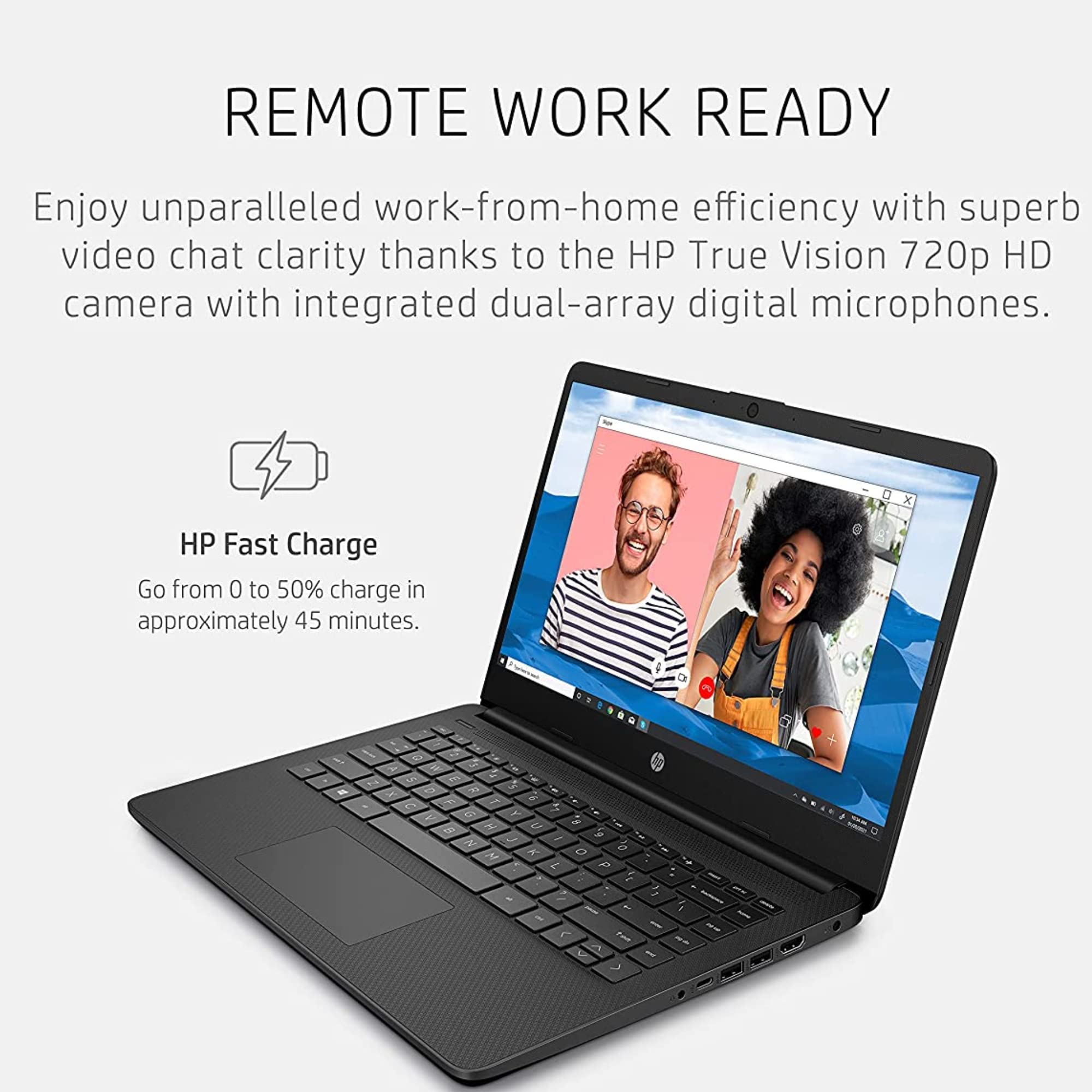 HP Latest Stream 14" HD Laptop, Intel Celeron Processor, 8GB Memory, 64GB eMMC Storage, Fast Charge, HDMI, Up to 11 Hours Long Battery Life, Office 365 1-Year, Win 11 S, Microfiber Bundle, Black
