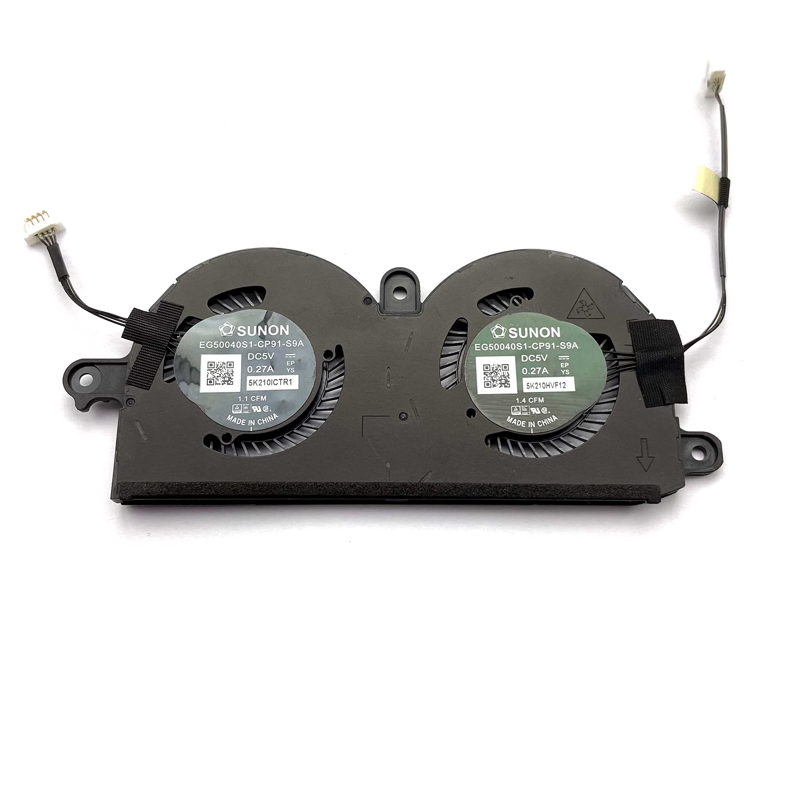 New CPU Cooling Fan with Back Cover Replacement for Dell XPS 13 9370 9380 7390 (Not for 2-in-1 Version) 9305 (i3 Version) Fit for 0980WH 980WH ND55C19-19A14