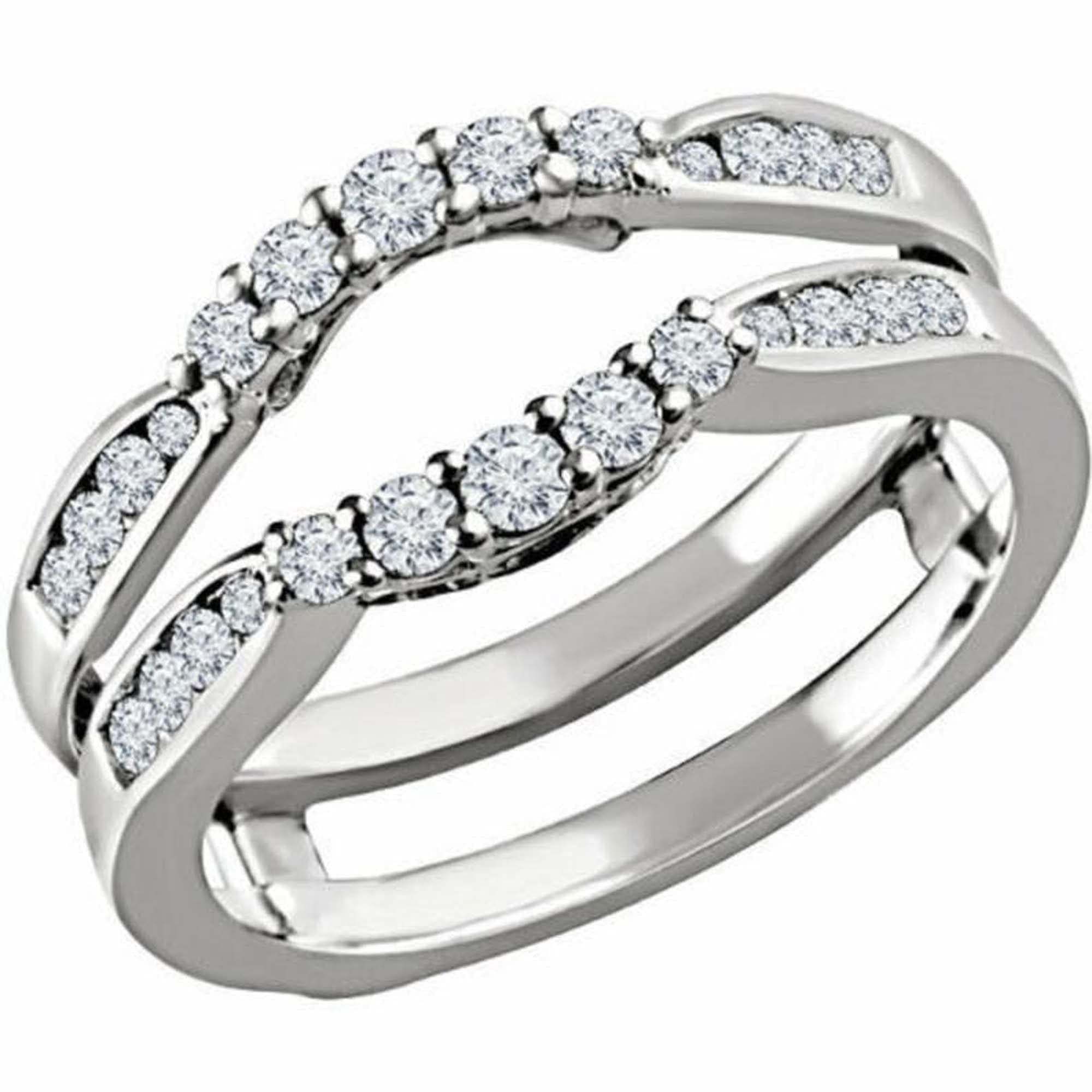 IRA Round Cut D/VVS1 Diamond Engagement Wedding Enhancer Wrap Ring for Womens 925 Sterling Silver