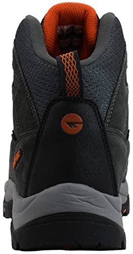 Hi-Tec Men's Skamania Mid WP-M Hiking Boot, Charcoal Grey/Burnt Orange, 10