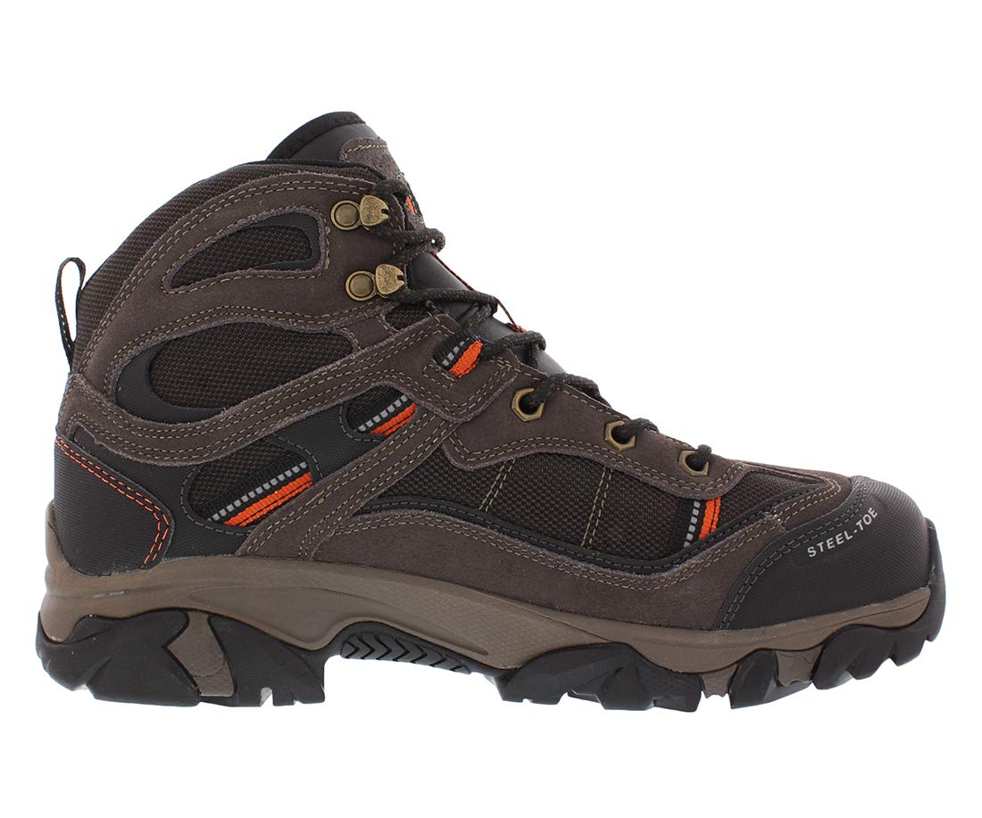 HI-TEC Men's XT Explorer Mid WP Chocolate/Burnt Orange Mid-Calf Leather Boot - 8M