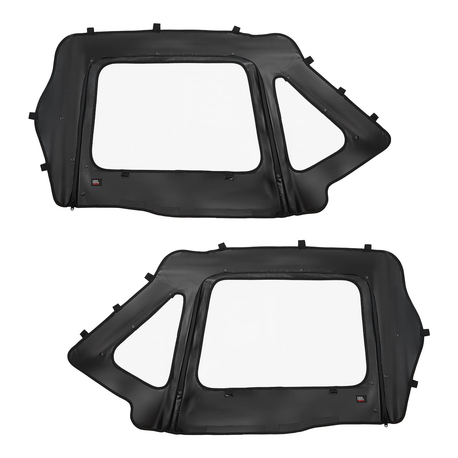 Kemimoto UTV Soft Upper Door Set Compatible with Kawasaki Teryx KRX 1000 2020-2023 UTV Door Enclosure Kit Clear Side Windows Full Windshield, Replace 99994-1298 Accessories