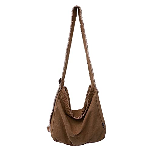 Large Capacity Canvas Shoulder Bags Soft Travel Women Men Crossbody Satchels