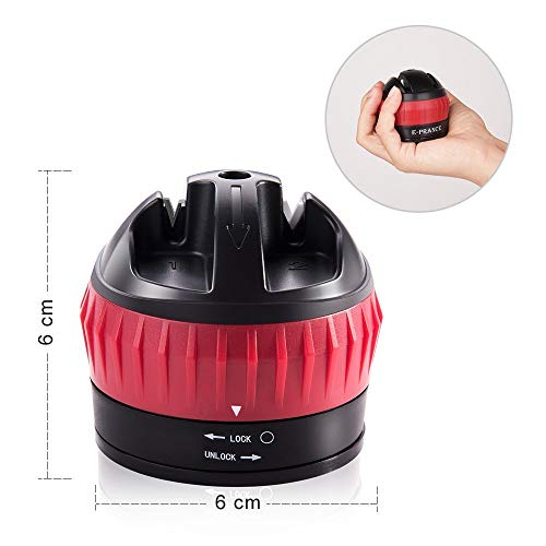 Imperial Global Ltd. Knife Sharpener β Upgraded 2 Stage Kitchen Knife Sharpener with Tungsten & Ceramic Blades with Suction Base β Knives Sharpening Tool for Home & Professional Use (Black & Red)